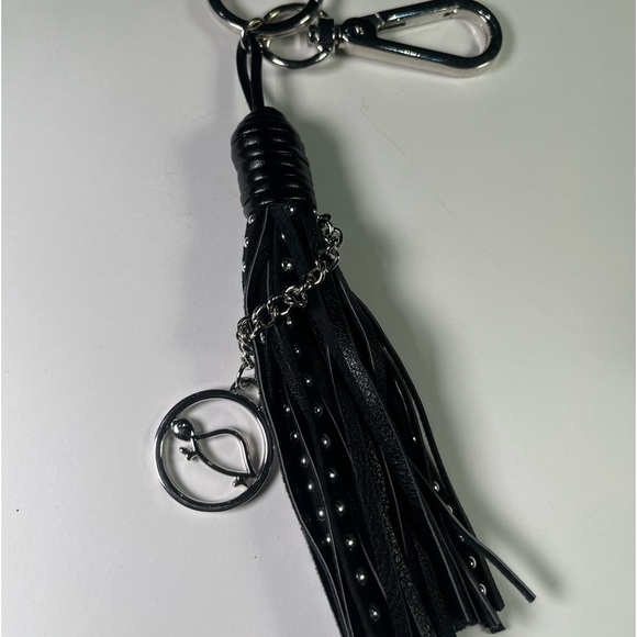Carpisa | Accessories | Carpisa Fringe Black Braided Keychain Clip ...